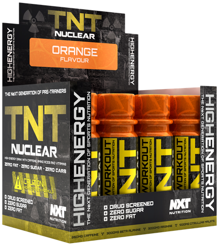 TNT Pre Workout shot NXT Nutrition Nuclear Shots12 x 60ml Energy ...