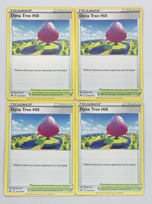 POKEMON TCG Chilling Reign DYNA TREE HILL x4 4x Uncommon Playset #135/ ...
