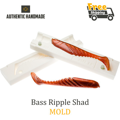 Bass Ripple Shad Fishing Mold Lure Bait Soft Plastic 61-88 mm | eBay