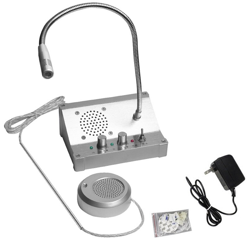 Dual-Way Talk Window Counter Intercom Speaker System Microphone for ...