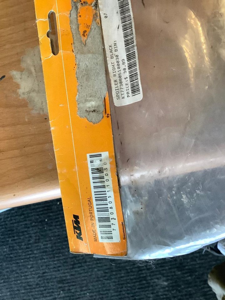 NOS KTM 125-505 XC EXC OEM Genuine Right Side Spoiler Shroud ...