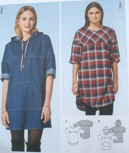 Burda Sewing Pattern 6475 Oversize Hoodie / Hooded Casual Dress Sz 6-18 ...