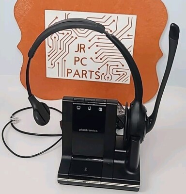 PLANTRONICS W02 DECT 6.0 WIRELESS HEADSET SYSTEM Headphones Charger New ...