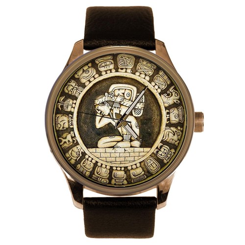 MAYAN CALENDAR ANCIENT STONE ART DIAL LATIN AMERICA MEXICO SOLID BRASS ...