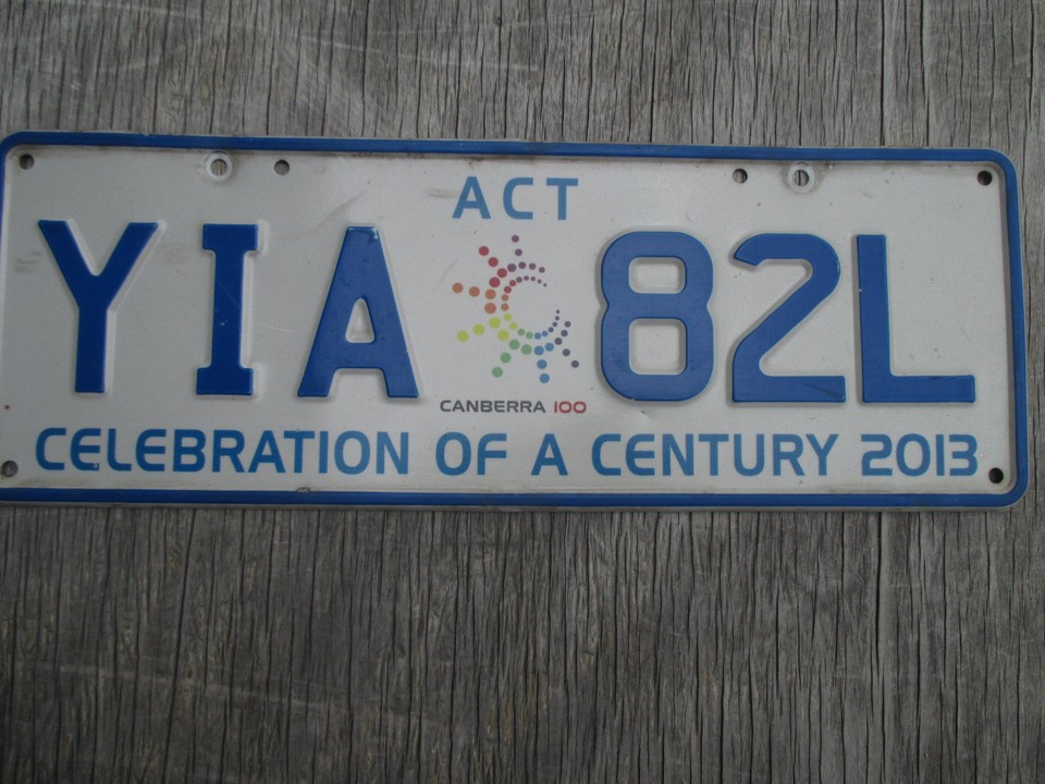 2013 Australian Capital Territory 100 yrs YIA-82L Canberra license ...