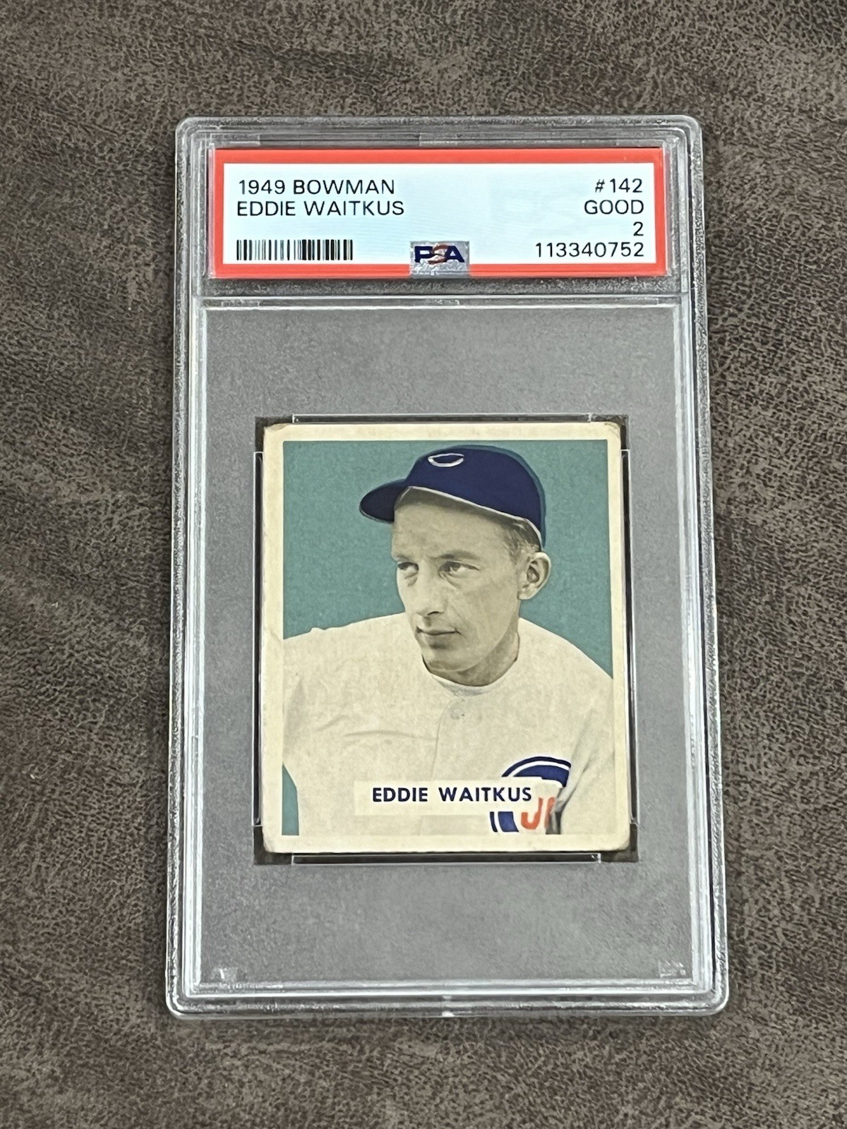 1949 Bowman Eddie Waitkus #142 PSA 2 Good Phillies Vintage Rookie RC ...