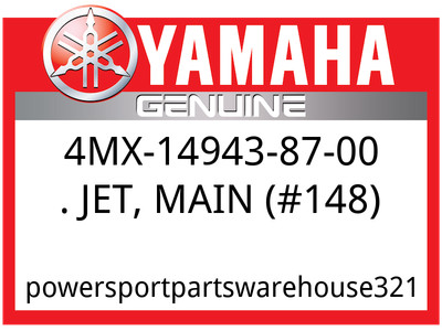 Yamaha OEM Part 4MX-14943-87-00 JET, MAIN (#148) | eBay