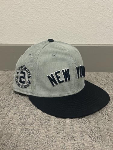 New York Yankees New Era 59fifty Fitted Hat 7 1/2 Corduroy Script Jeter ...