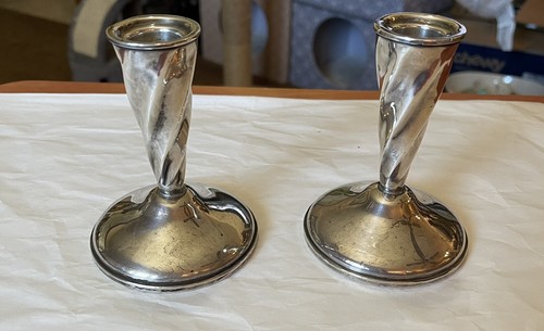Vintage Garden Silversmiths Sterling Silver 4 1/4” Candlesticks ...