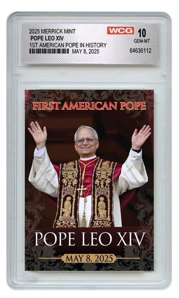 1st American Pope In History POPE LEO 2025 Official Trading Card Graded ...