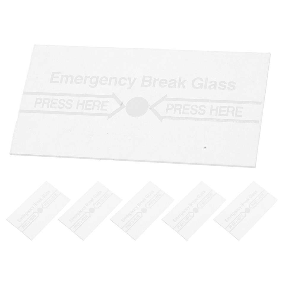 6 Pcs Manual Alarm Button Glass Tamper-proof Cover Building Break ...