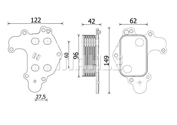 MAHLE Engine Oil Cooler For CITROEN Berlingo DS Ds 3 PEUGEOT 13-22 ...