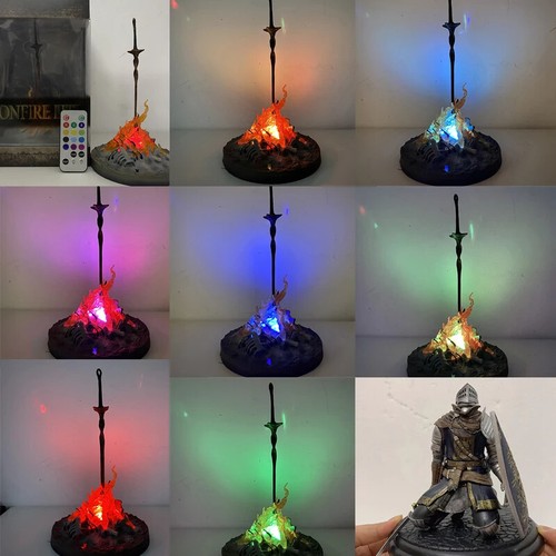 Dark Souls Bonfire Led Light Black Faraam Knight Action Figure Model ...
