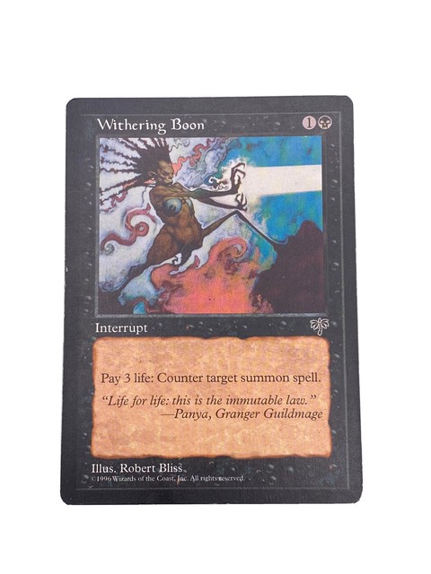 MTG Withering Boon Mirage Regular Uncommon for sale online | eBay