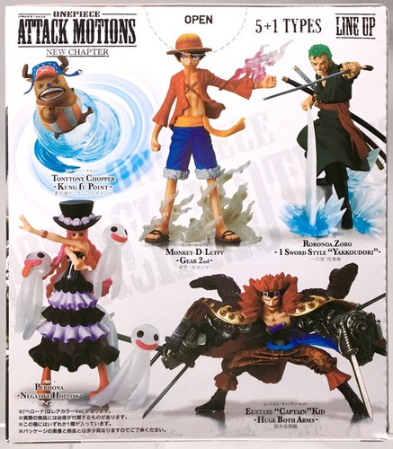 set 5 figurines One Piece attack motions Kid Perona Zoro Chopper Luffy ...