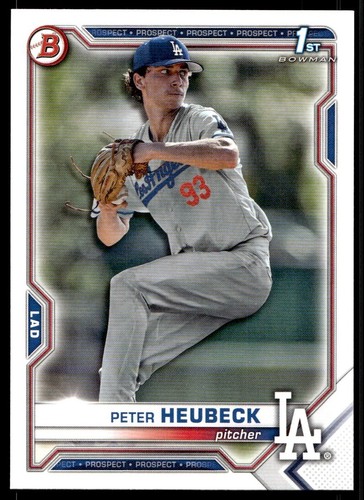 2021 Bowman Draft Peter Heubeck G417 Los Angeles Dodgers #BD-146 | eBay