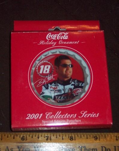 2001 COCA - COLA RACING FAMILY BOBBY LABONTE PORCELAIN HOLIDAY ORNAMENT ...