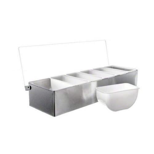 Condiment Dispenser, Stainless Steel with 6 Compartments | Condiment ...