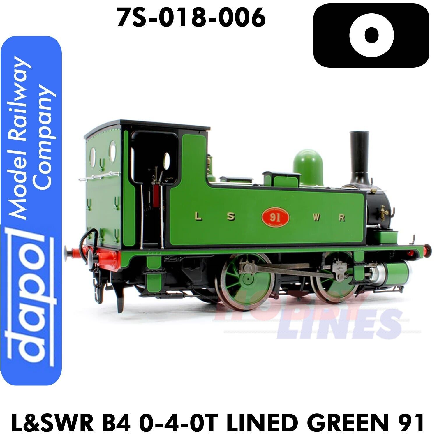 Dapol 7S-018-006 B4 0-4-0T Dock Tank 91 Lined Green O Gauge for sale ...