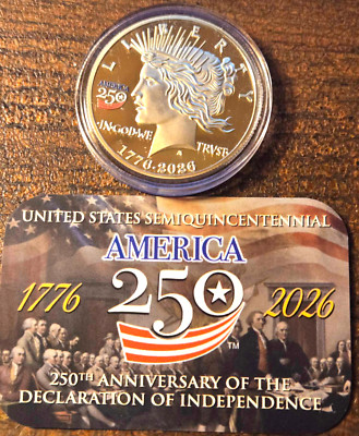 United States Semiquincentennial Coin 1776 - 2026 Golden 250 ...