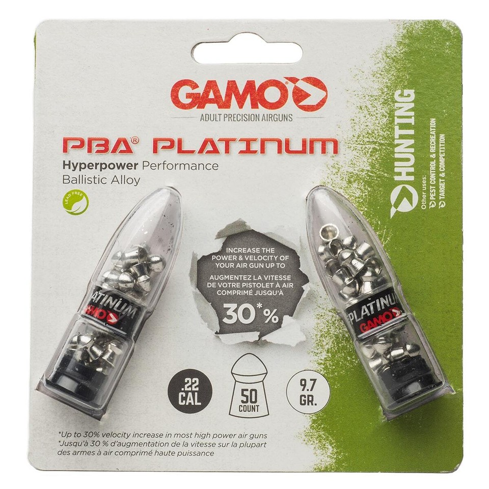 Gamo PBA Platinum Pellets .22 Cal for air guns and air pistols non-lead ...
