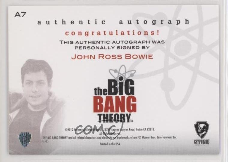 2012 The Big Bang Theory Seasons 1 & 2 John Ross Bowie as Barry Kripke ...