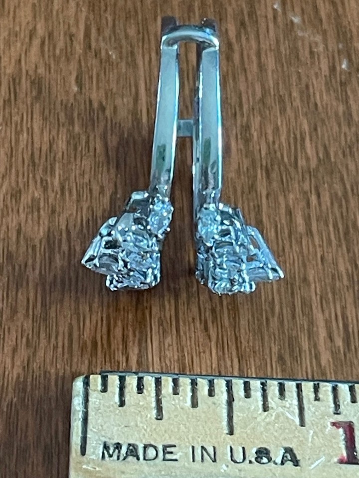 PLATINUM MULTIPLE STONE DIAMOND WEDDING BAND INSERT RING | eBay