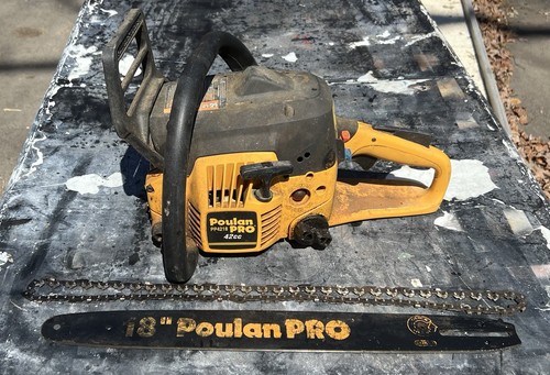 POULAN PP4218 CHAINSAW, 42cc, Estate Fresh, Fires on Ether | eBay