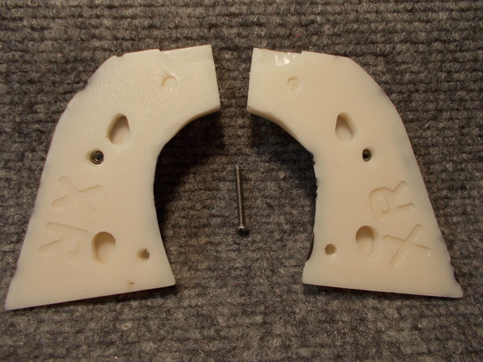 Custom Grips Ruger Wrangler, Blackhawk XR3RED Faux Aged Stag Brown Logo ...