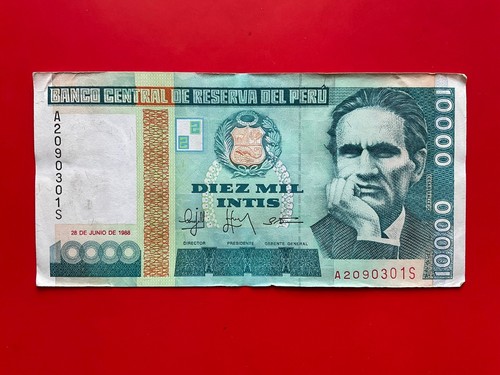 Peru 10,000 intis 1988 pick #140 | eBay