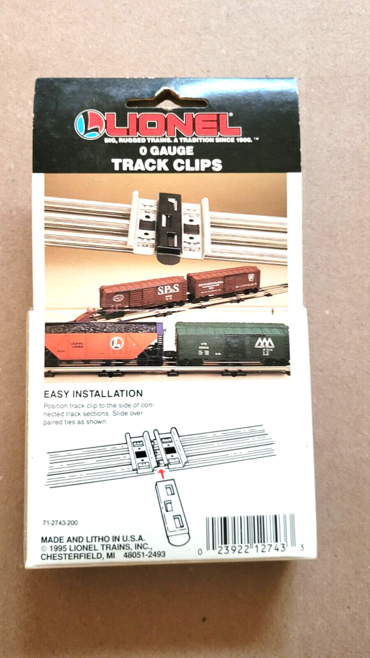 Lionel 027 Gauge 6-12743 Track Clips Lot Of 12 - New in Package | eBay
