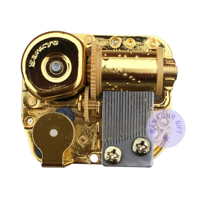 Play "Music Box Dancer" Music Box Parts Mechanism Golden Sankyo Musical ...