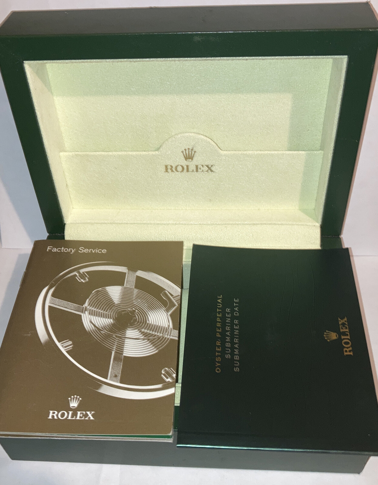 Genuine Green Rolex Empty Box Only Oyster Perpetual Submariner Date ...