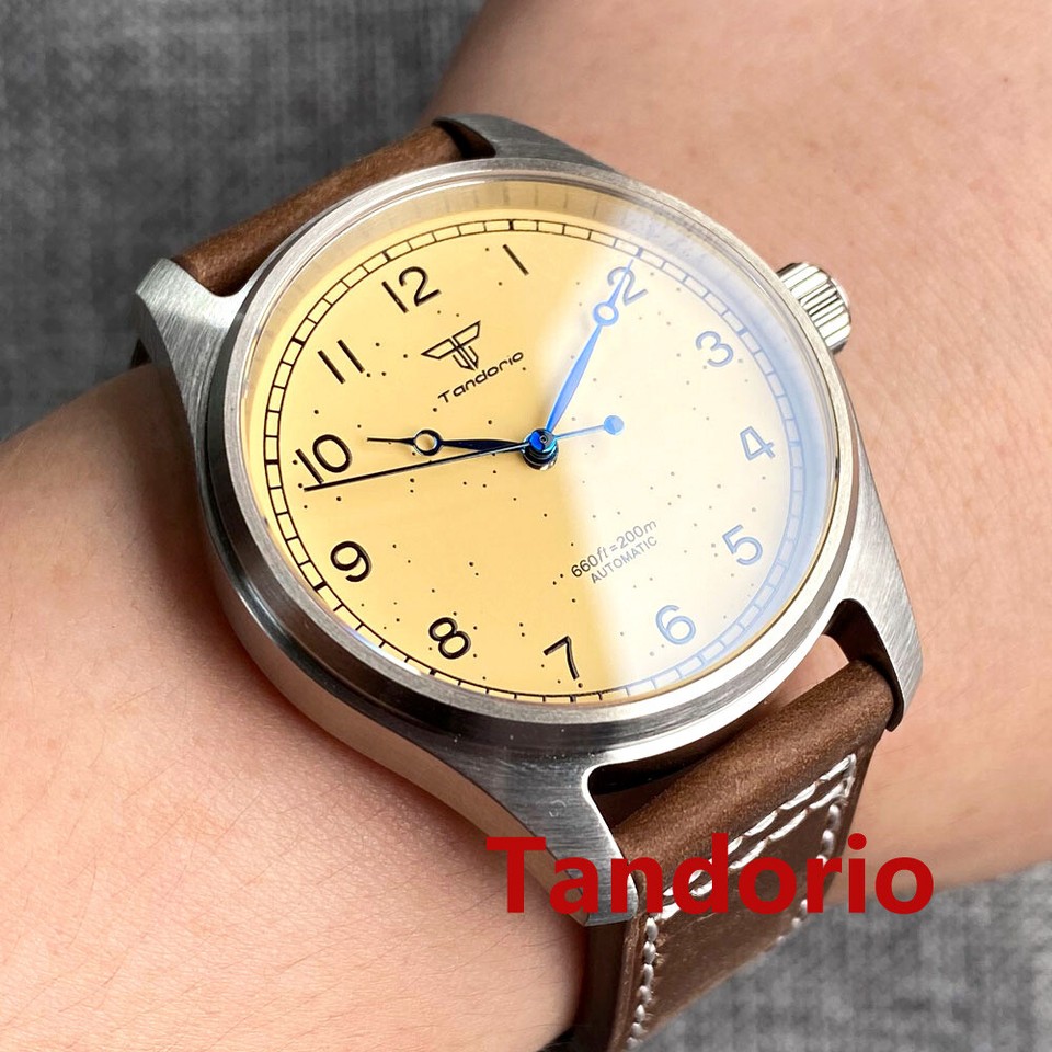 Tandorio 39mm Yellow Start Dial NH35A PT5000 200m Diver Men Watch ...