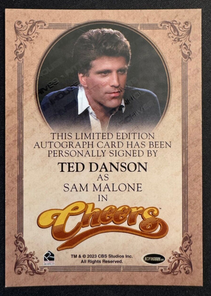 2025 RITTENHOUSE CHEERS TED DANSON AS SAM MALONE BASE ON CARD AUTO ...