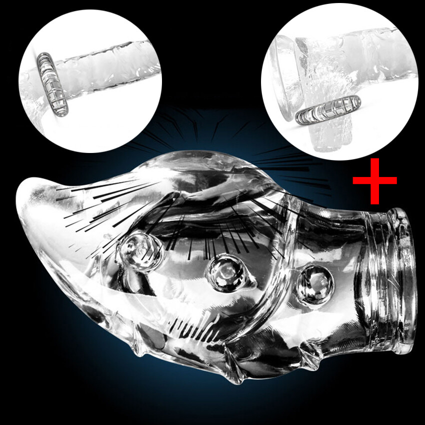 Penis Glans Sleeve Bigger Penis Extender Ring Delay Premature ...
