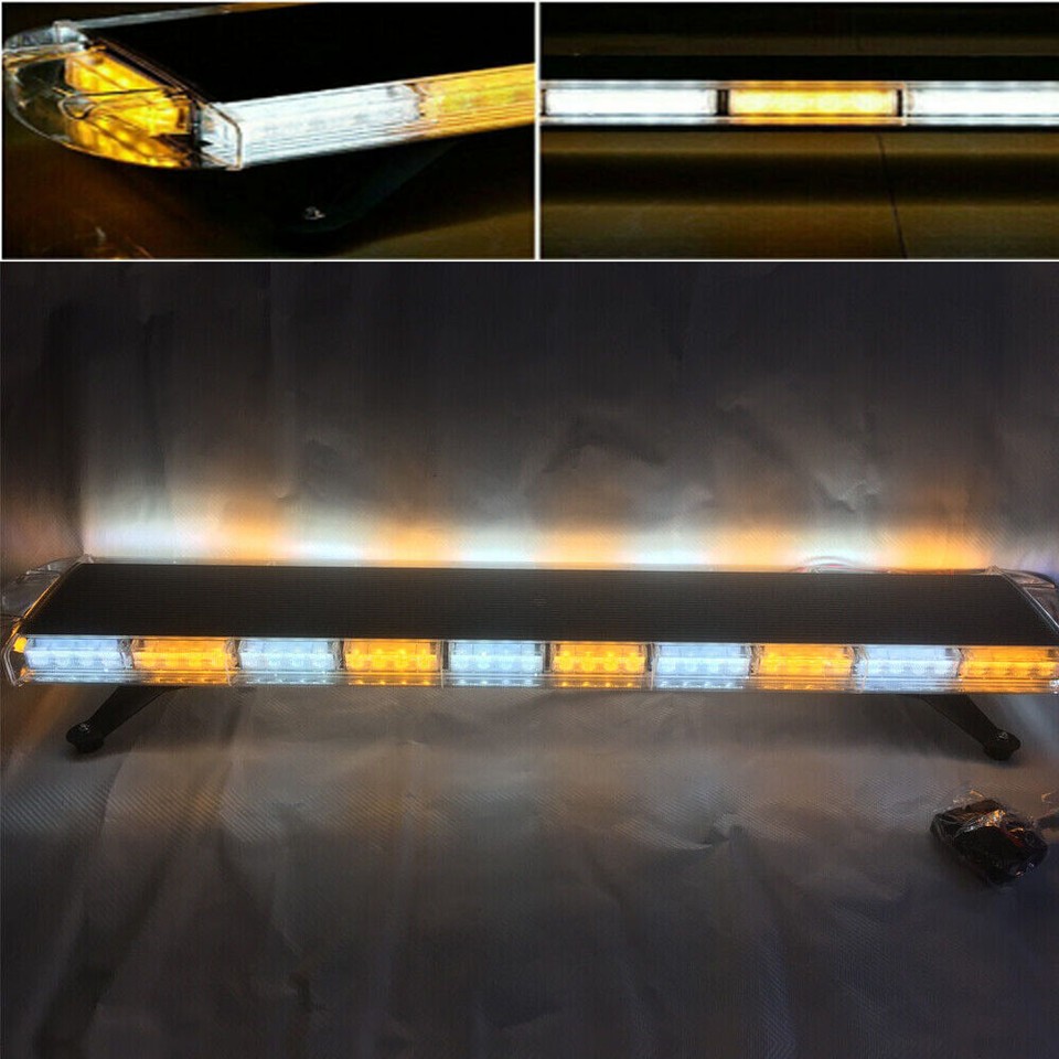 51" 96 Strobe Light Bar Emergency Beacon Warn Tow Truck Response Amber ...