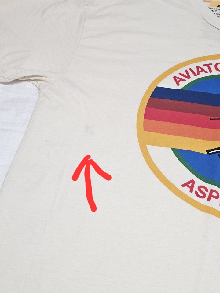 Aviator Nation Aspen Colorado Graphic T-shirt Cream Short Sleeve Mens ...