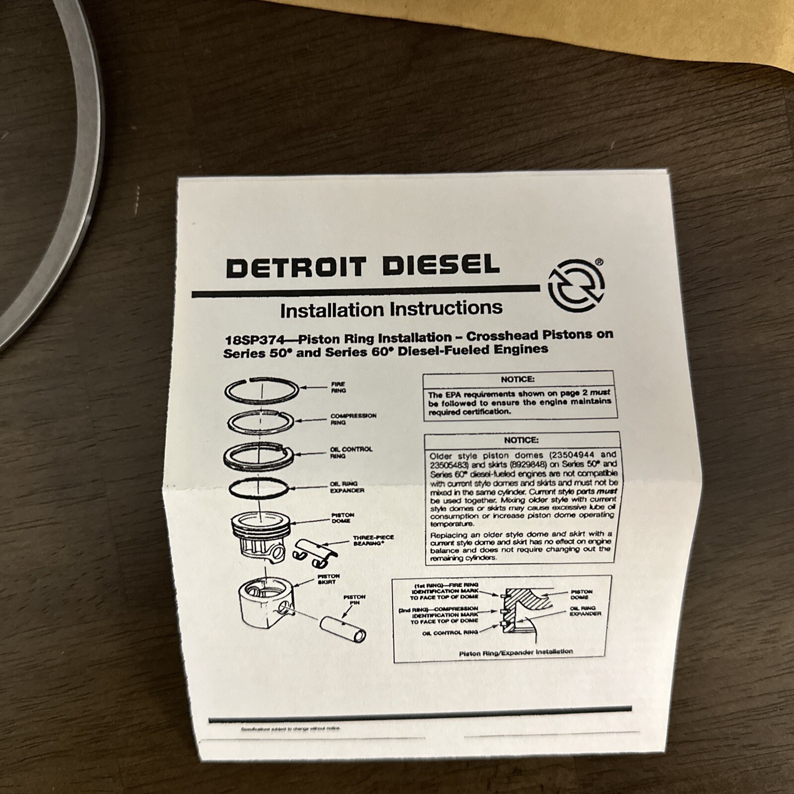 New Detroit Diesel 23503747 Ring Set OEM | eBay