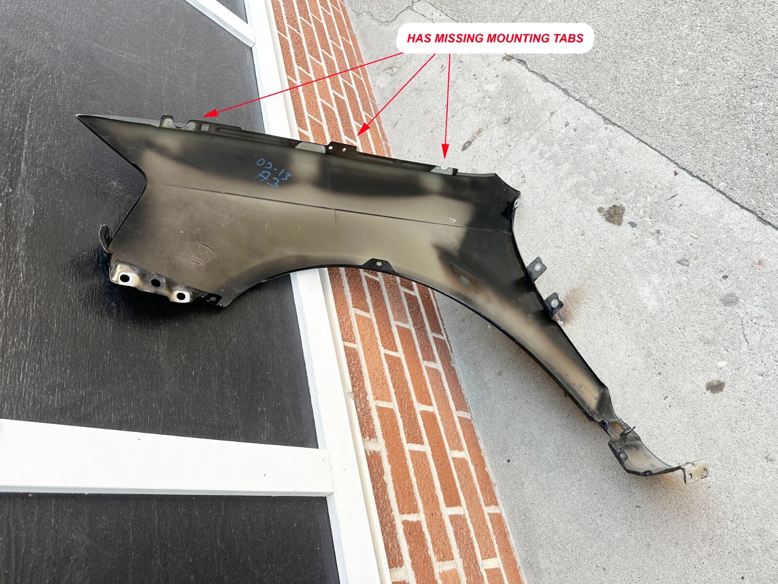 P40224 2009-2013 Audi A3 Fender Shell Passenger Side SEE PICTURES OEM ...