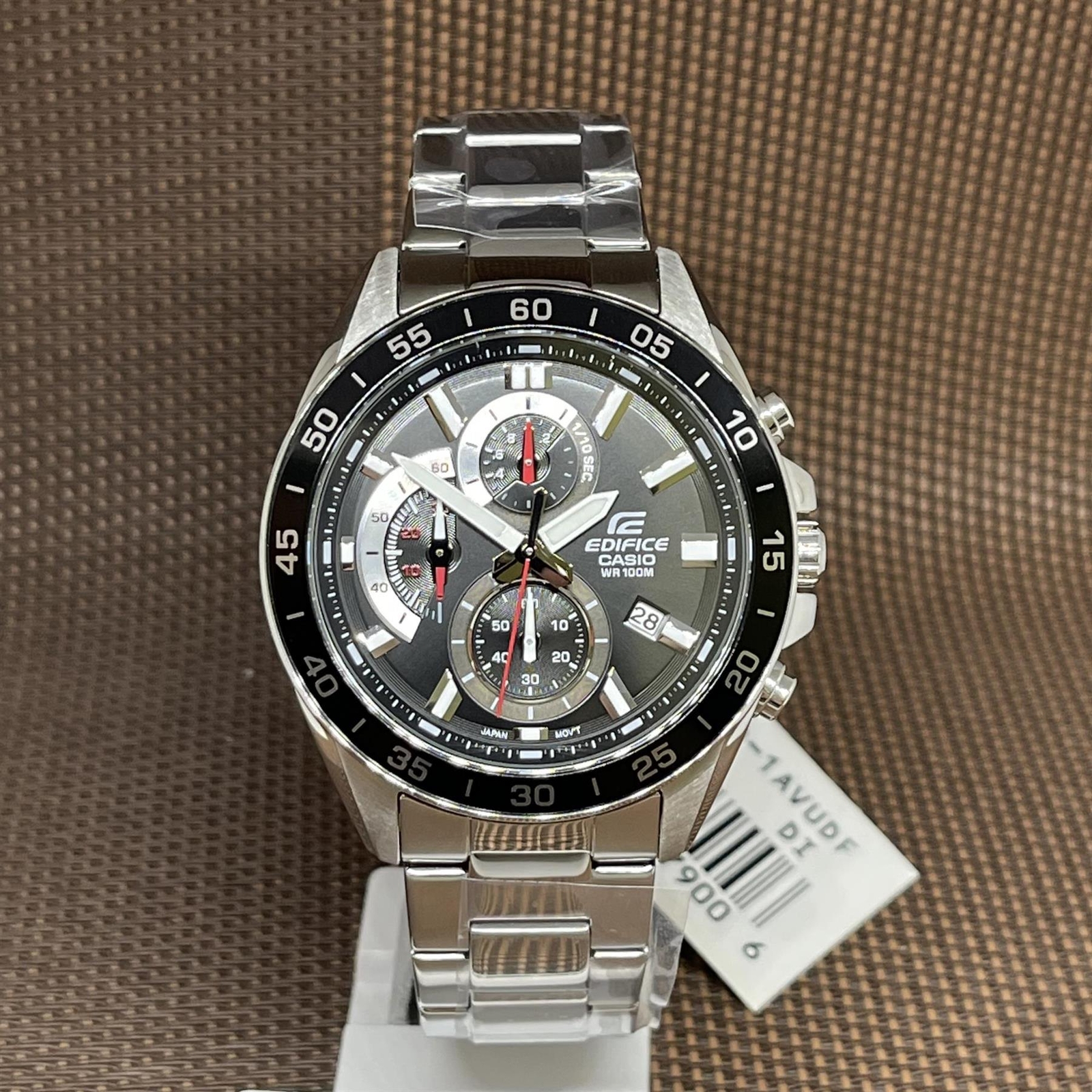 Casio Edifice EFV-550D-1A Black Analog Chronograph Stainless Steel Men ...