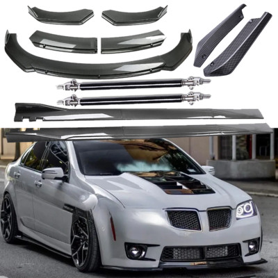 Front Bumper Lip Rear Splitter Spoiler Side Skirt Carbon Fiber For ...
