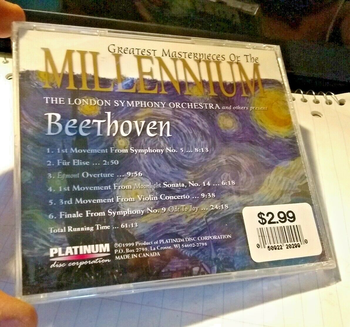 Greatest Masterpieces of the Millennium: Beethoven - 6 Track CD - New ...