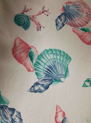 Shells Fabric by the sea 100% Cotton 60' wide by the yards stock PA | eBay