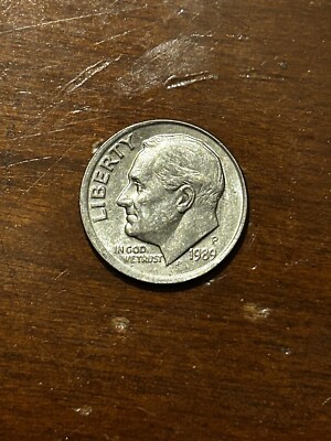 Broadstrike Partial Collar Error 1989 p Roosevelt Dime us 10 Cent Coin ...