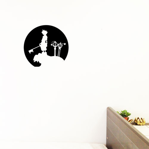Classic Video Game Kingdomhearts Character Sora Moon Vinyl Decal ...