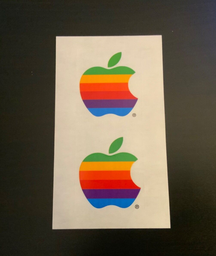 2 Vintage Apple Stickers from 1980 (very old) ref.983D | eBay