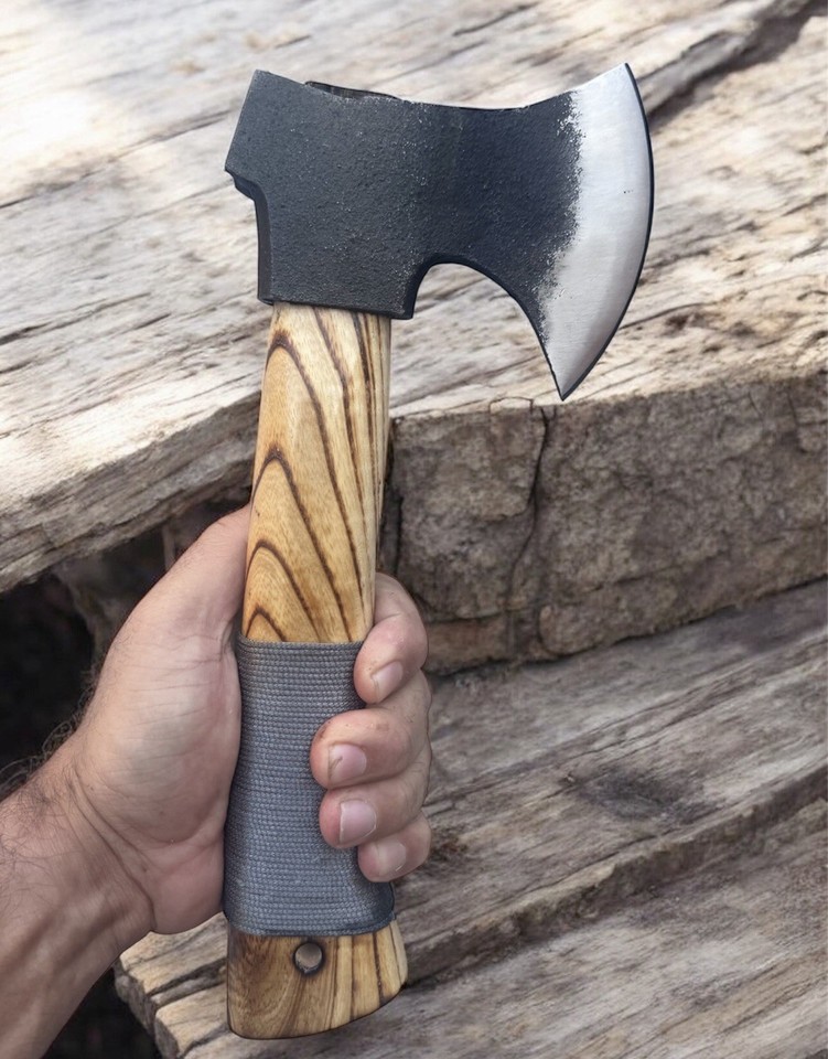 Custom Made Hand Forged Mini Carbon Steel Hatchet For Hikers . Forest ...