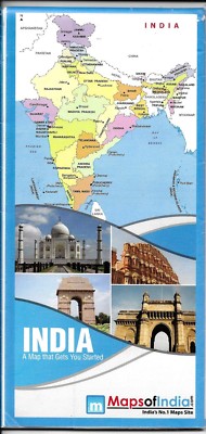 Map of India, by MapsofIndia.com | eBay