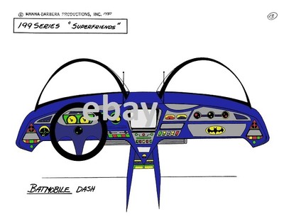 Super Friends BATMOBILE DASH MODEL SHEET PRINT Hanna Barbera Cartoon ...